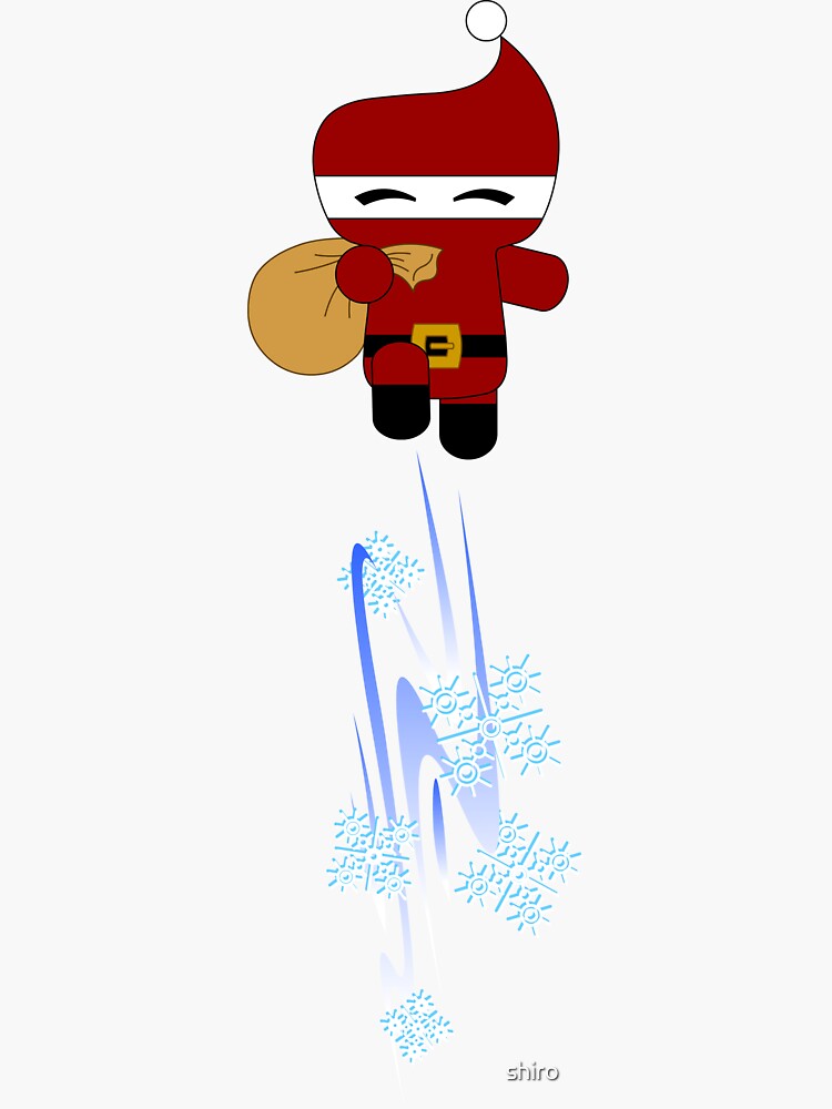 "Ninja Santa" Sticker by shiro | Redbubble