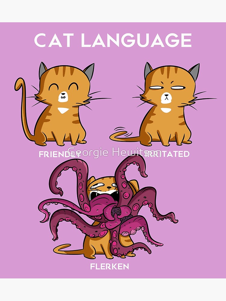 "Cat Language - Flerken" Poster for Sale by Georgina82 | Redbubble