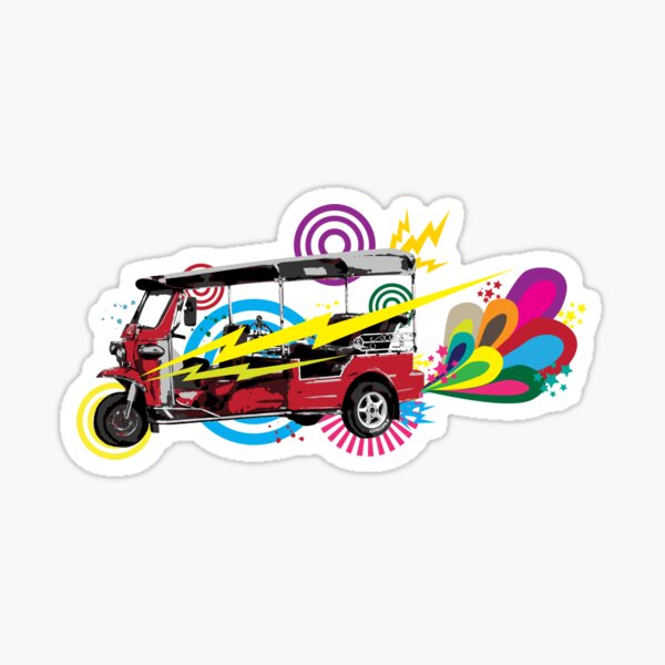 "Bonzer Tuk-Tuk" Sticker by FredzArt | Redbubble