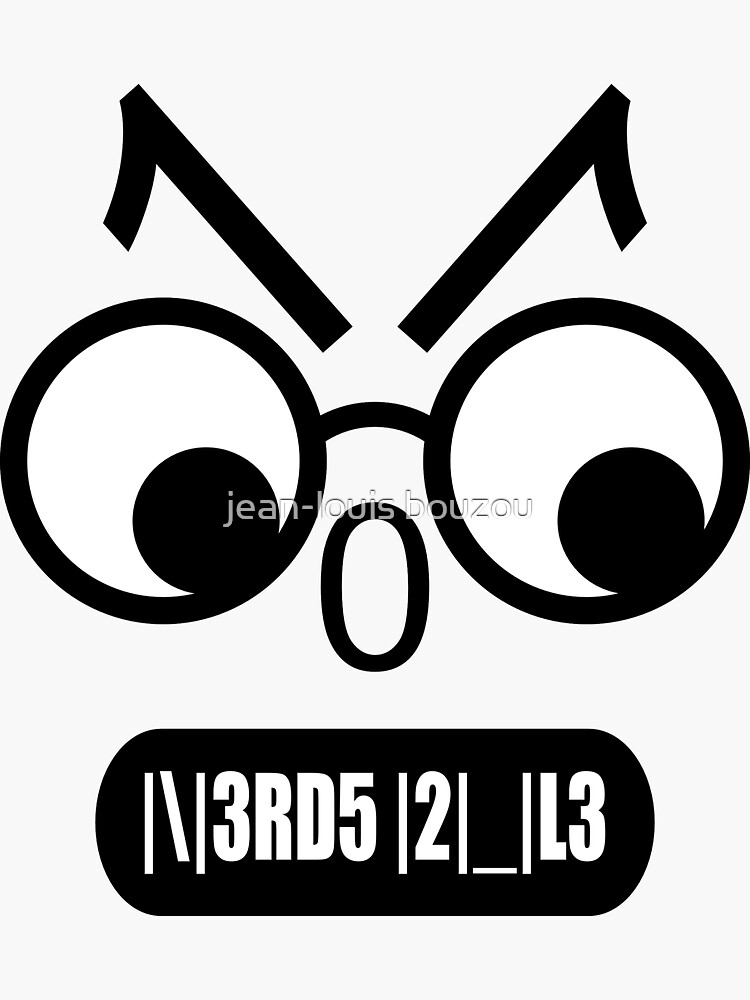 "Nerds Rule" Sticker for Sale by macromagnon | Redbubble