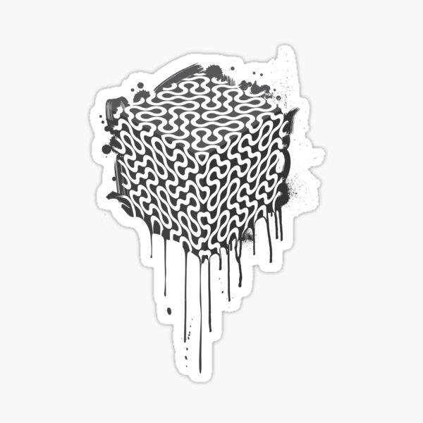 "Drip cube" Sticker by fischer | Redbubble