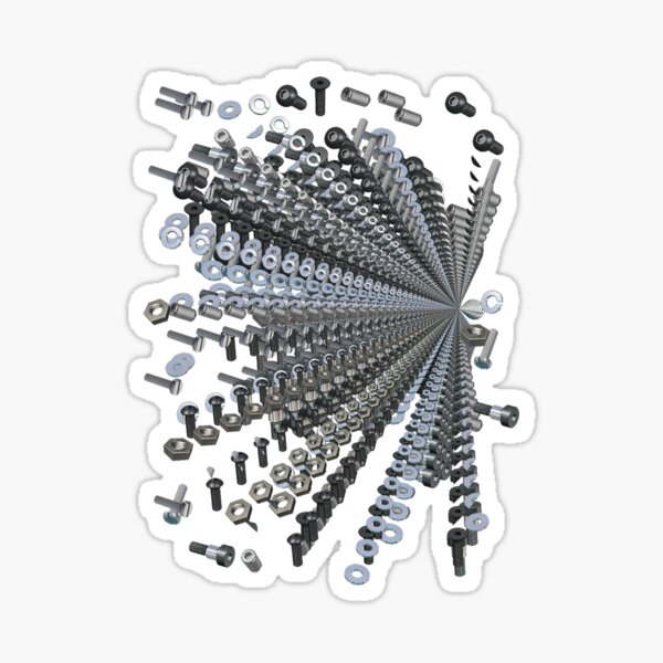 "Nuts and Bolts" Sticker for Sale by AussieColin | Redbubble