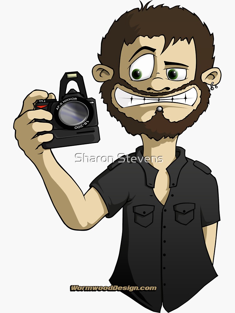 "Cameraman" Sticker by whitetigerau | Redbubble