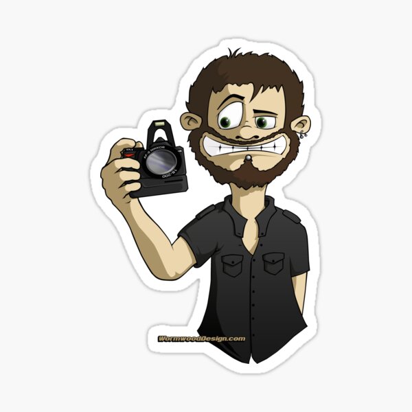 "Cameraman" Sticker by whitetigerau | Redbubble