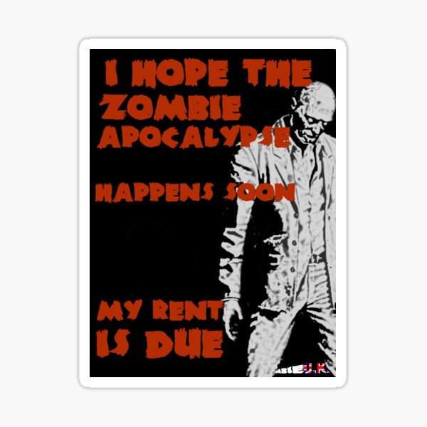 "Zombie Apocalypse" Sticker for Sale by why5 | Redbubble