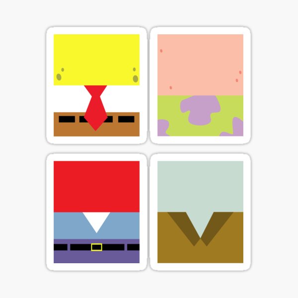 "Minimal Spongebob" Sticker for Sale by oneskillwonder | Redbubble