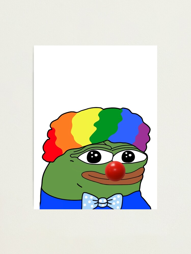 "pepe the frog clown dank meme" Photographic Print for Sale by ...