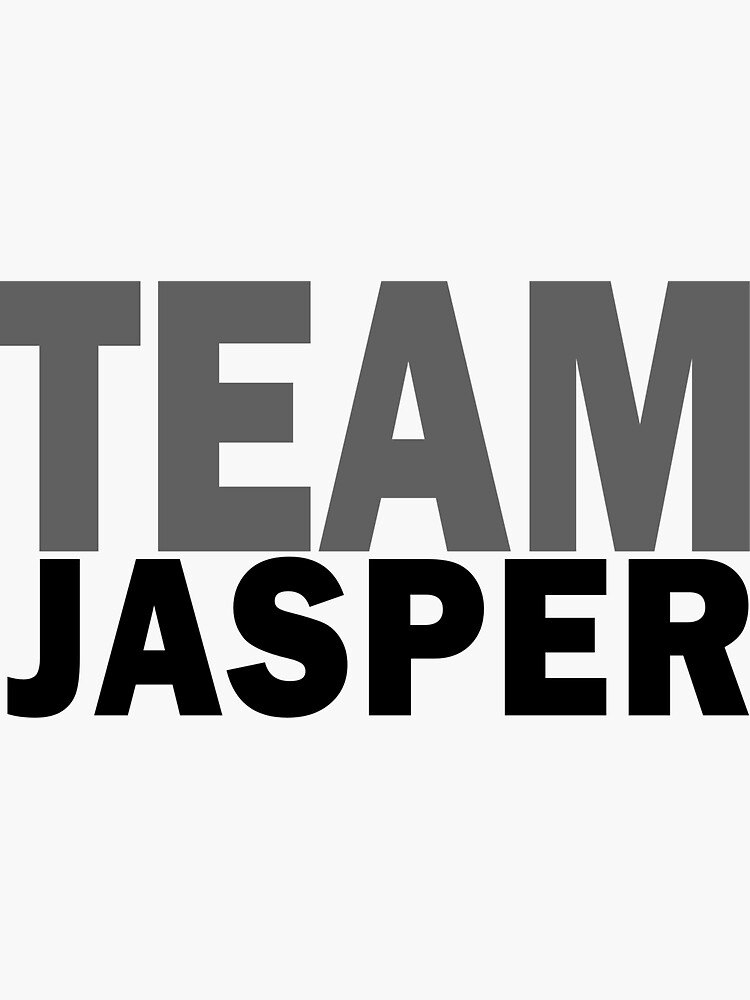 "TEAM Jasper" Sticker for Sale by alwaysdazzle | Redbubble