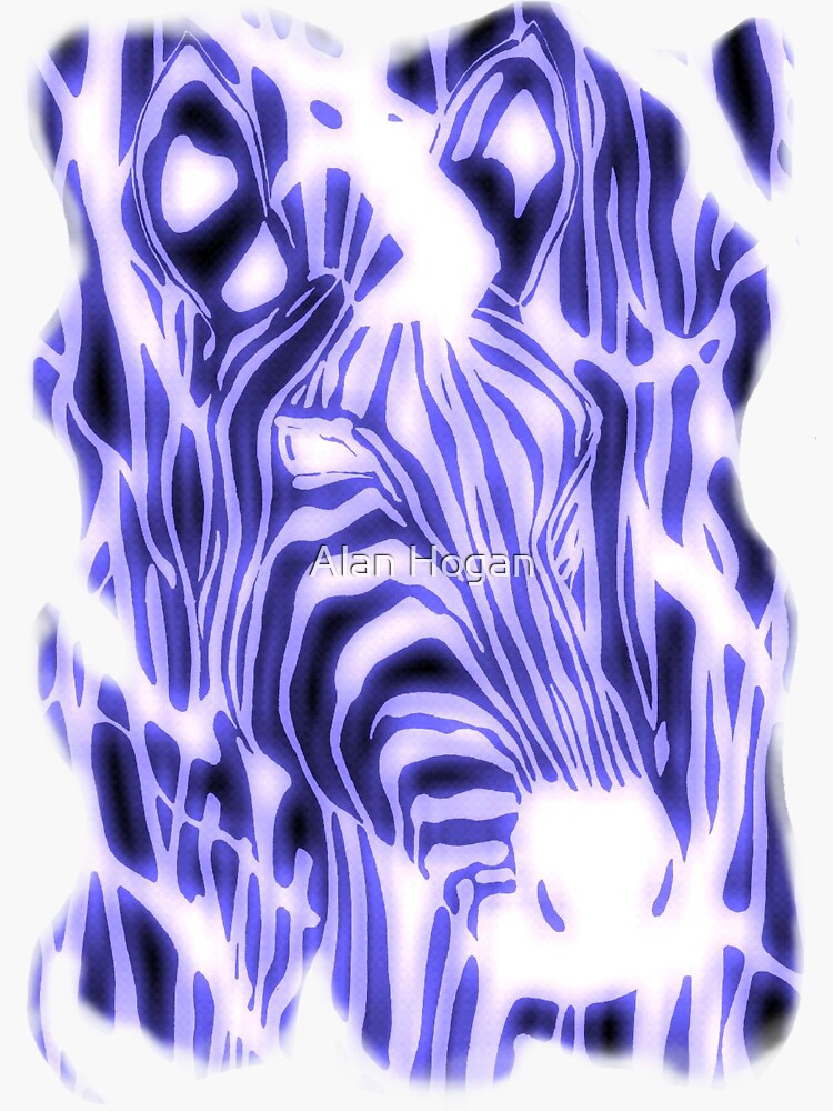 "'Electric Zebra' (large logo)" Sticker for Sale by hoganartgarage ...