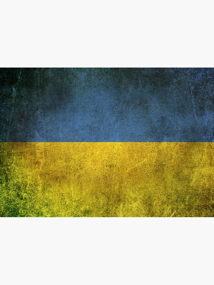 "Old and Worn Distressed Vintage Flag of Ukraine" Art Print by ...