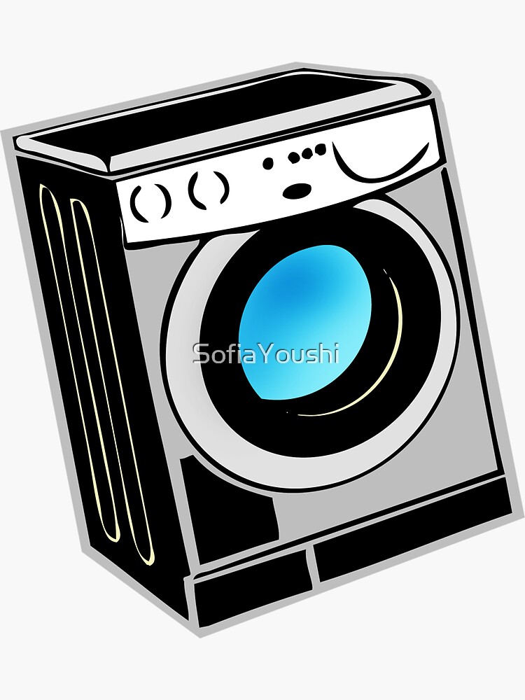 "WASHING MACHINE" Sticker for Sale by SofiaYoushi | Redbubble