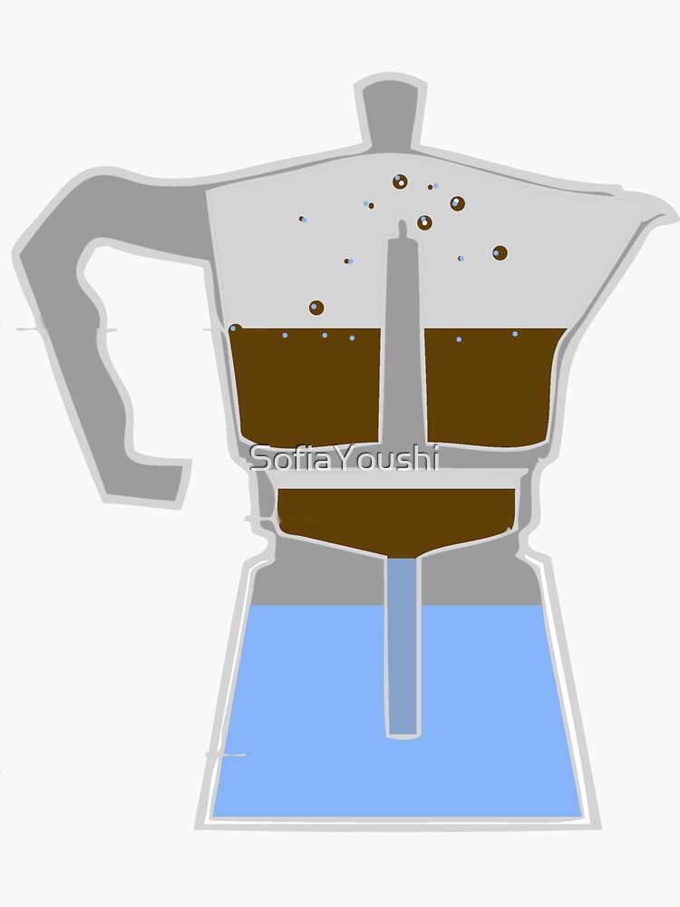 "ESPRESSO MACHINE" Sticker for Sale by SofiaYoushi | Redbubble