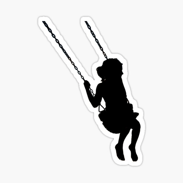 "Girl on a swing" Sticker by TeeArt | Redbubble
