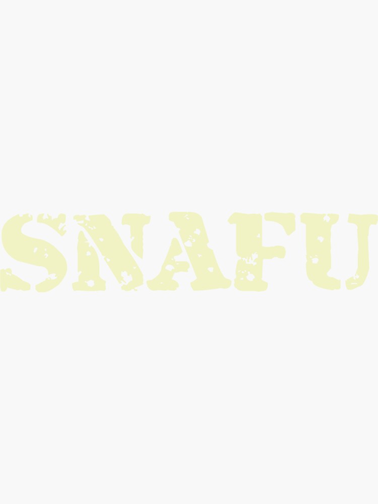 "SNAFU" Sticker for Sale by llollie | Redbubble