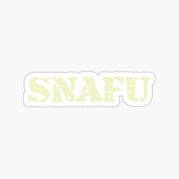 "SNAFU" Sticker for Sale by llollie | Redbubble