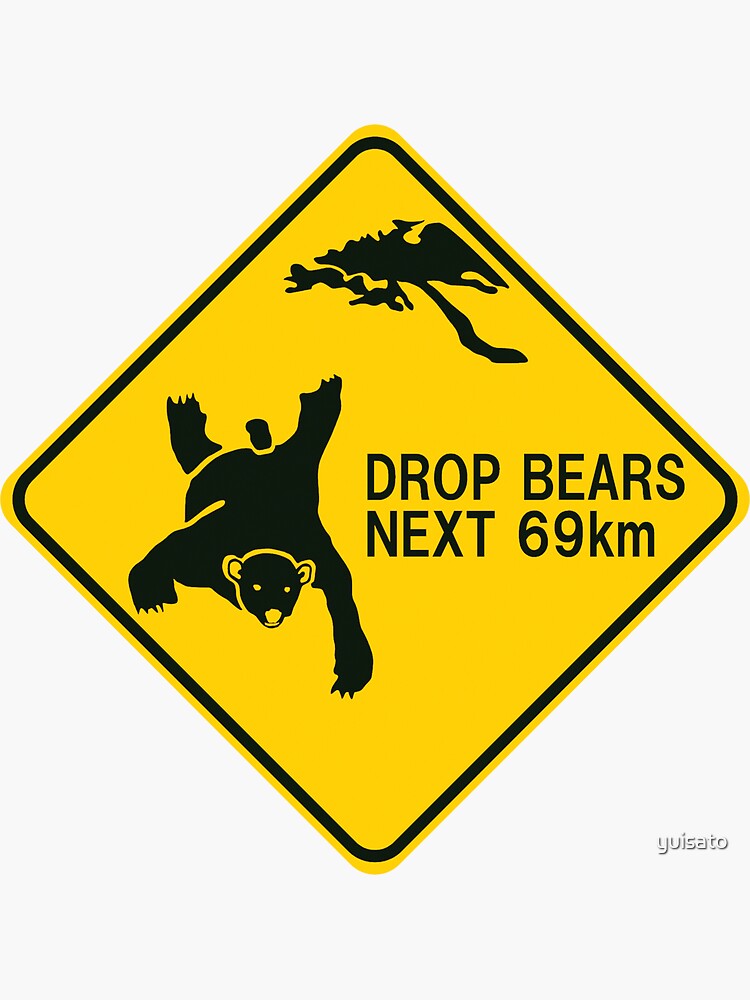 "Drop Bear" Sticker for Sale by yuisato | Redbubble