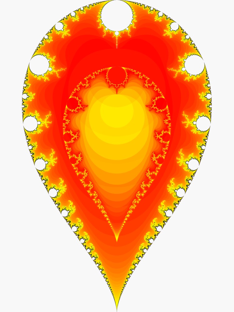 "Inverted Mandelbrot II" Sticker by rupertrussell | Redbubble