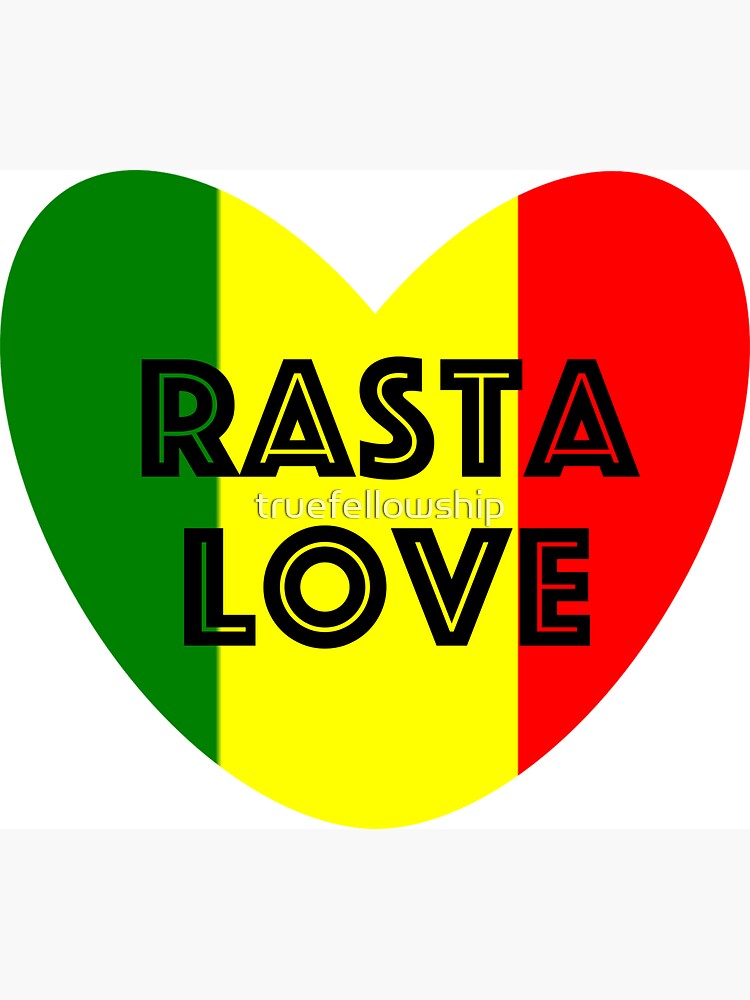 "RASTA HEART OF LOVE" Sticker for Sale by truefellowship | Redbubble