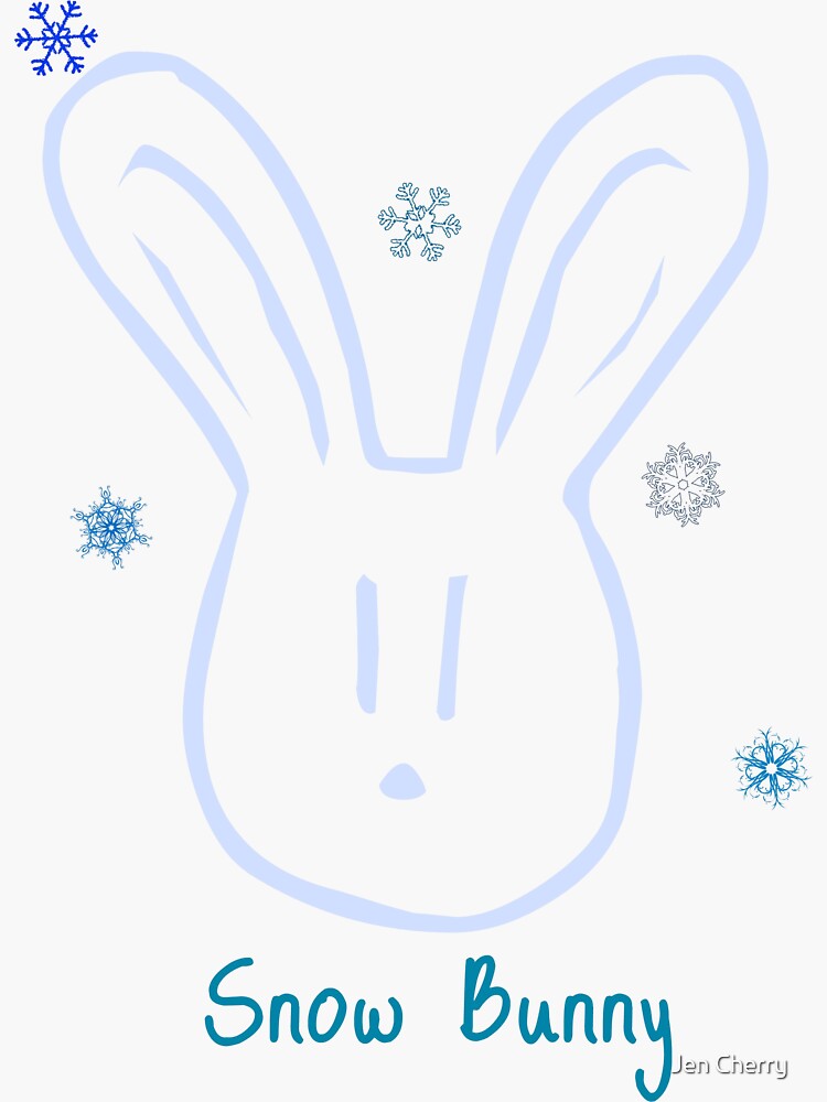 "Snow Bunny" Sticker by jencm | Redbubble