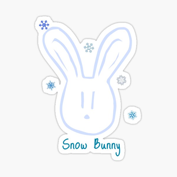 "Snow Bunny" Sticker by jencm | Redbubble