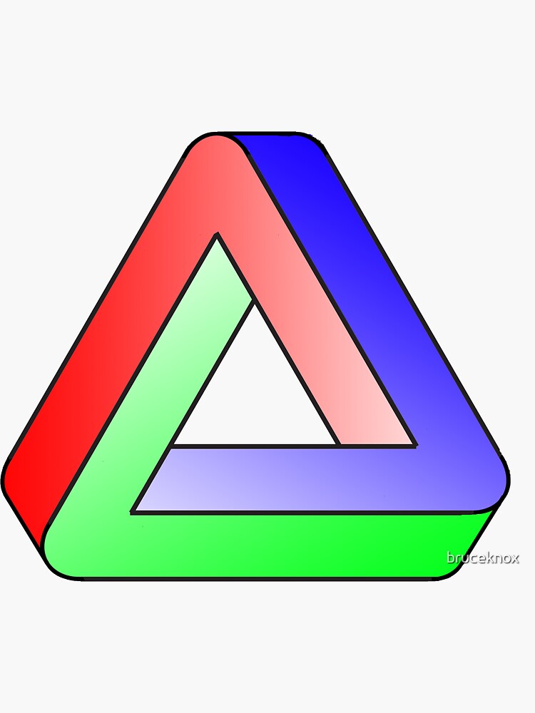"Impossible Triangle" Sticker by bruceknox | Redbubble