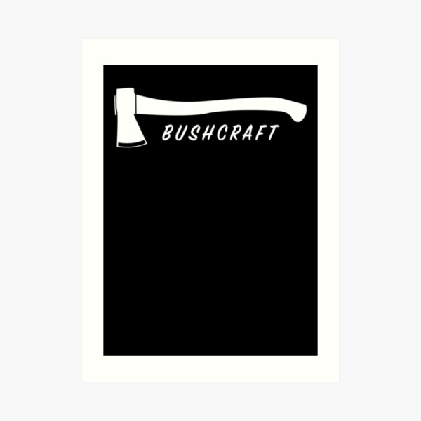 "Bushcraft Simple Axe Outline" Art Print by MadPanda | Redbubble