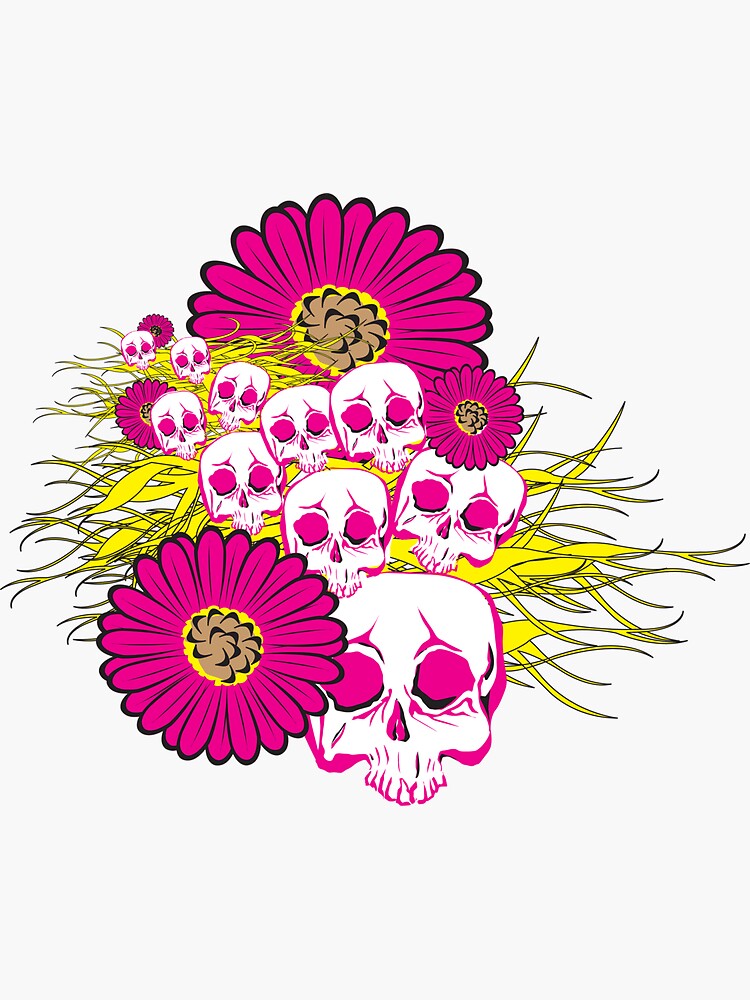 "Death Flower" Sticker for Sale by block33 | Redbubble