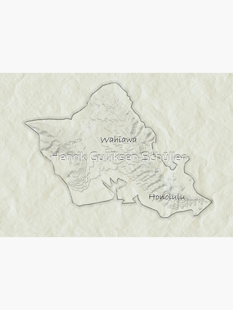"Topographic Map of Honolulu, Hawaii" Photographic Print by Henrik ...