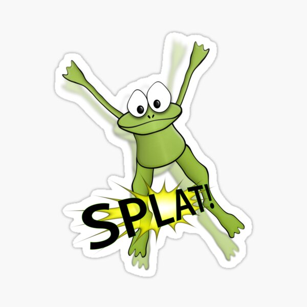 "Frog Splat Tee" Sticker for Sale by PixelBoxPhoto | Redbubble