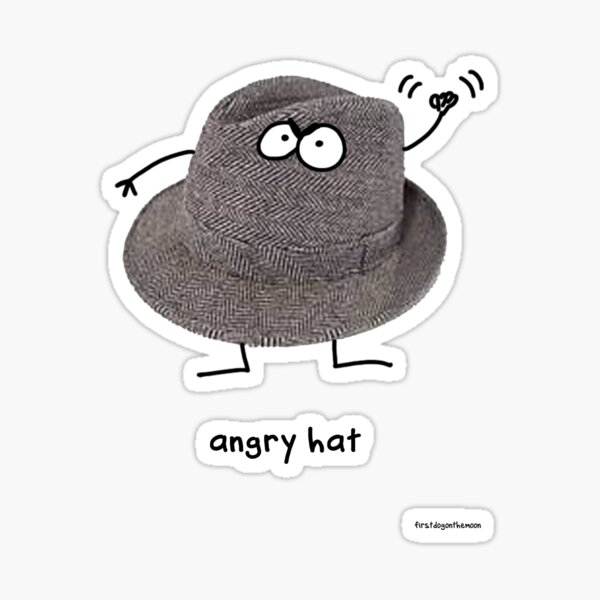 "Angry Hat" Sticker by firstdog | Redbubble