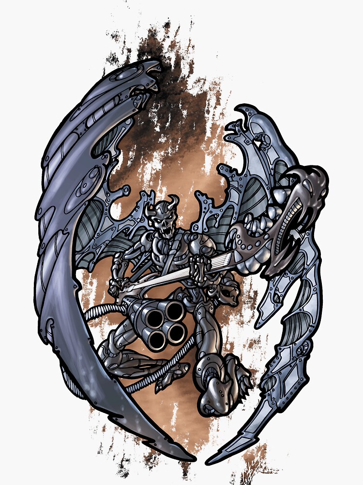 "Minigun Guitar 002" Sticker by IanSokoliwski | Redbubble