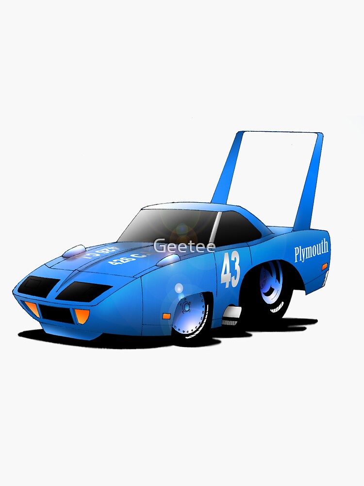 "Plymouth Road Runner Superbird" Sticker for Sale by Geetee | Redbubble