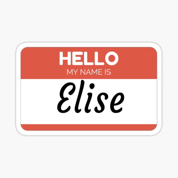 Elise Name Stickers | Redbubble