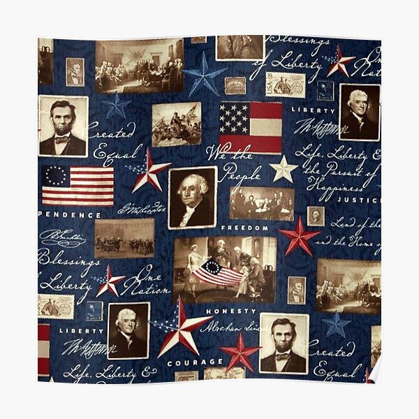 "America Patriotic Symbolic Historical Collage" Poster for Sale by ...