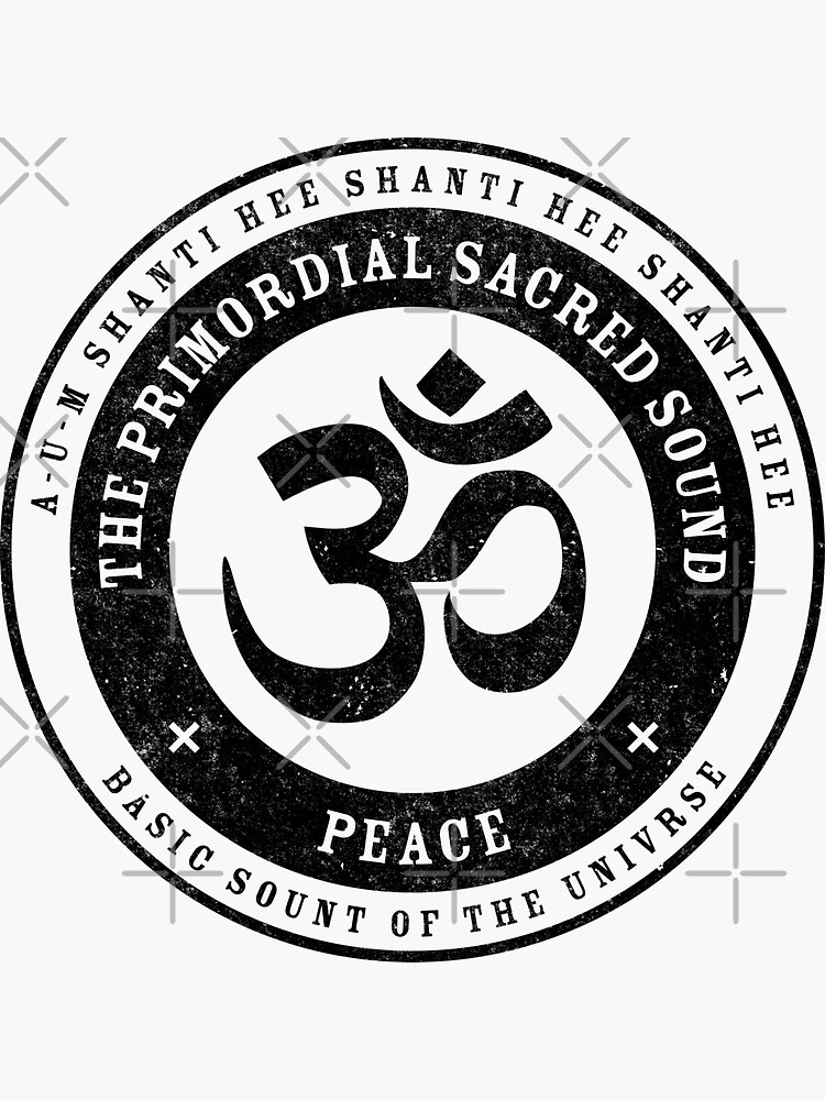 "Aum Om Ohm, Yoga, Mantra, Peace, Sanskrit Symbol" Sticker for Sale by ...