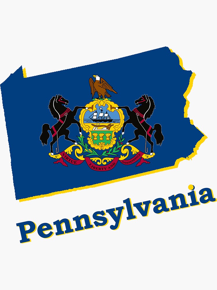 "pennsylvania state flag" Sticker for Sale by peteroxcliffe | Redbubble