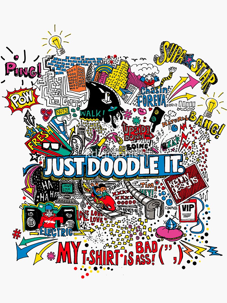 "Just Doodle it" Sticker for Sale by kdigraphics | Redbubble