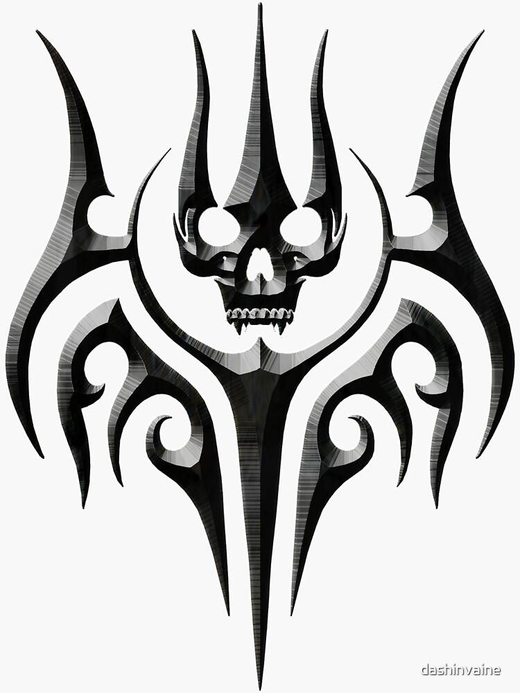 "Tribal Skull" Sticker for Sale by dashinvaine | Redbubble