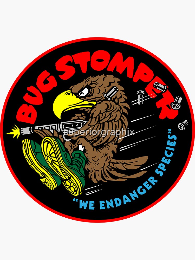 "Bug Stomper" Sticker for Sale by superiorgraphix | Redbubble