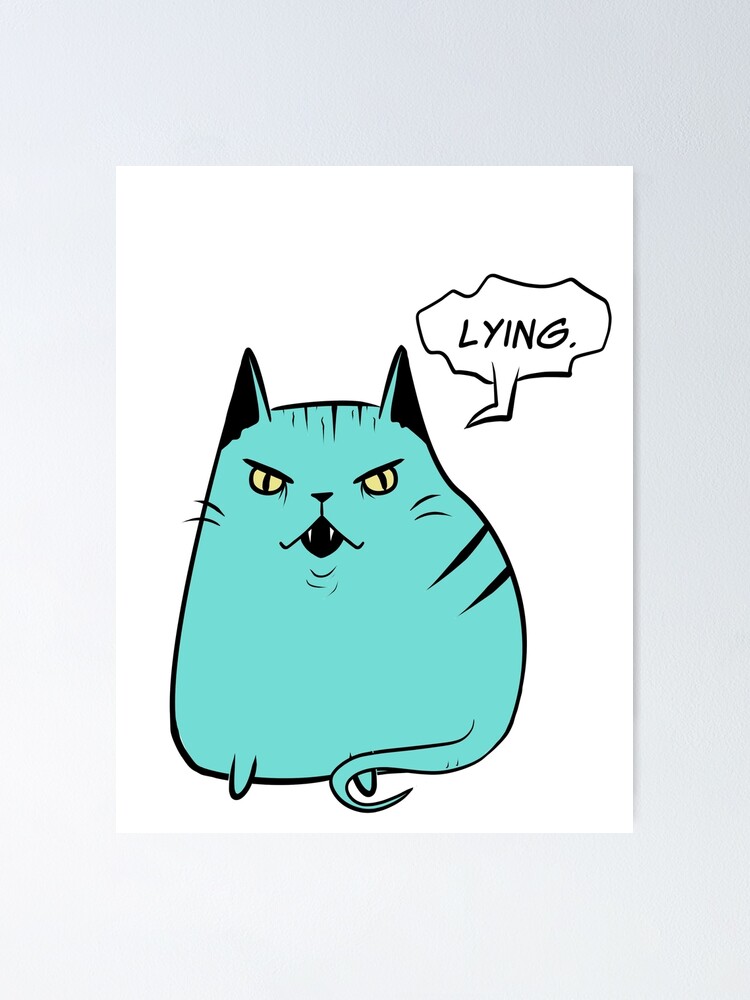 "Chibi Lying Cat" Poster for Sale by VanityGames | Redbubble
