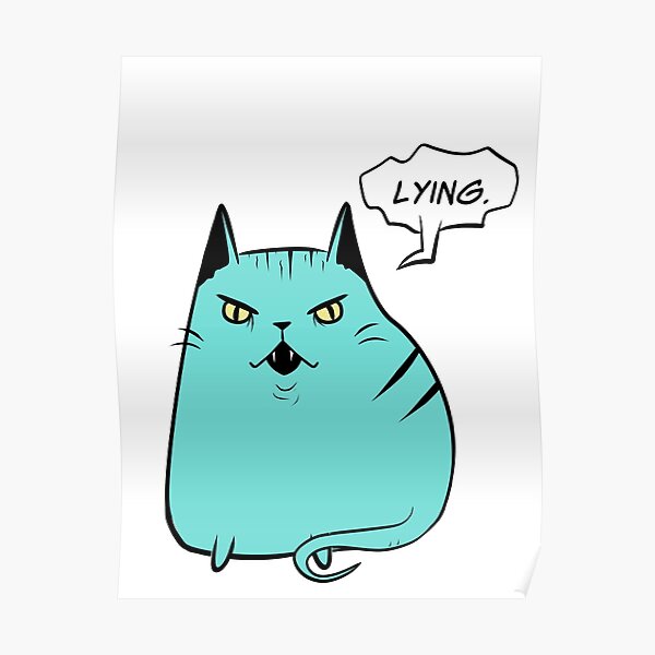 "Chibi Lying Cat" Poster for Sale by VanityGames | Redbubble
