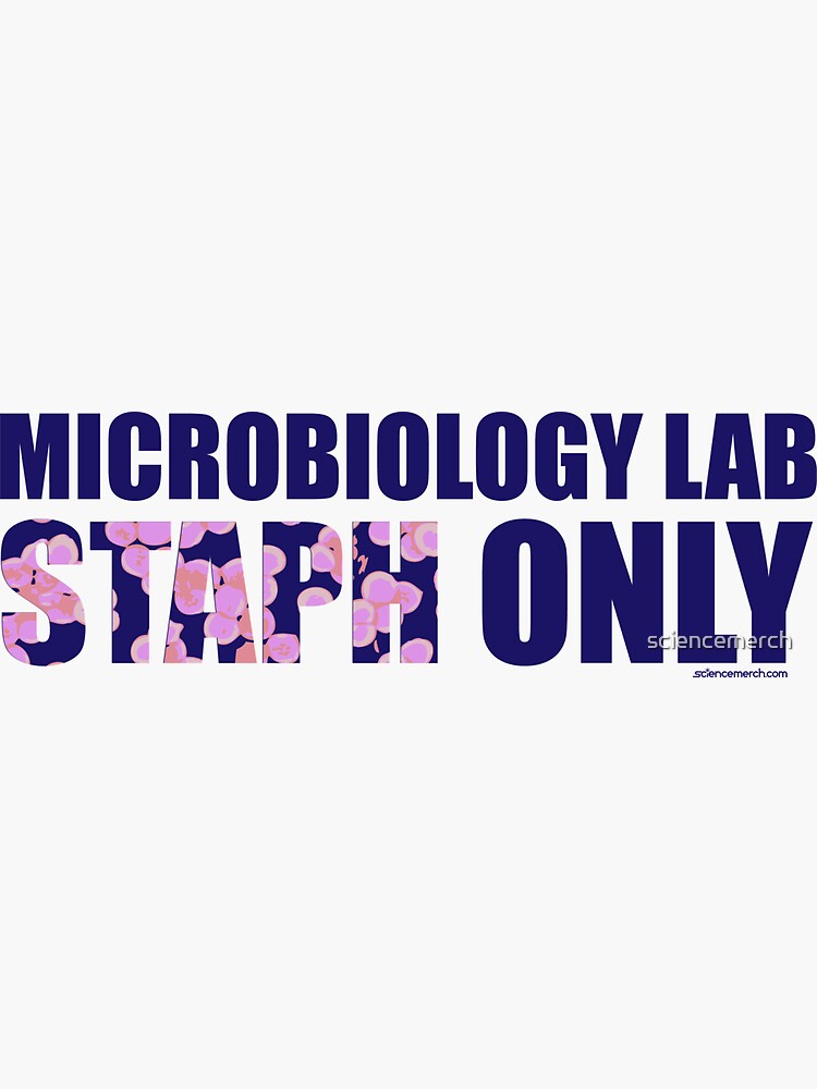 "Microbiology Lab - Staph Only (Blue / Pink)" Sticker for Sale by ...