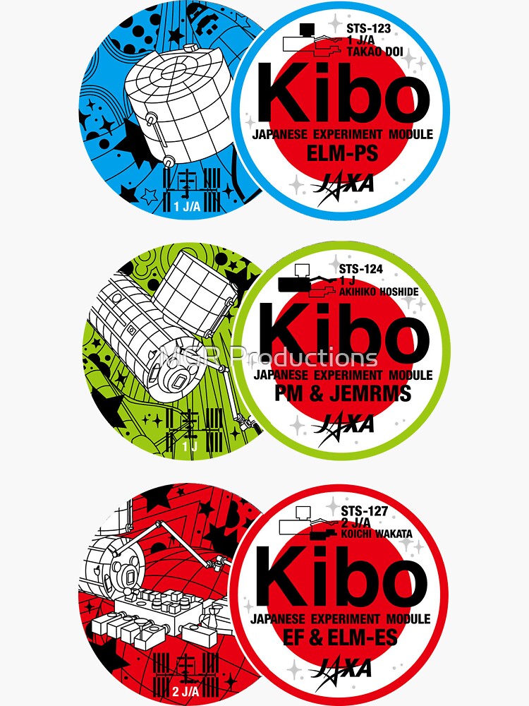 "Kibo Program Logos" Sticker by Quatrosales | Redbubble