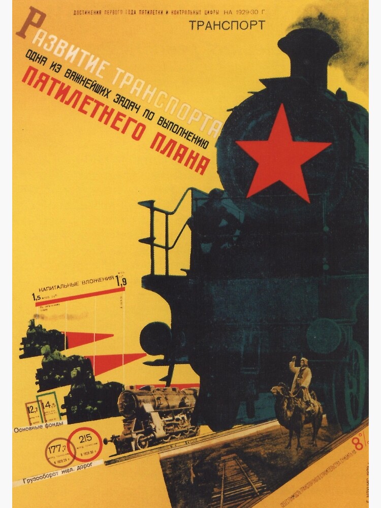 "Soviet SSSR Posterart vintage train propaganda" Art Print for Sale by ...