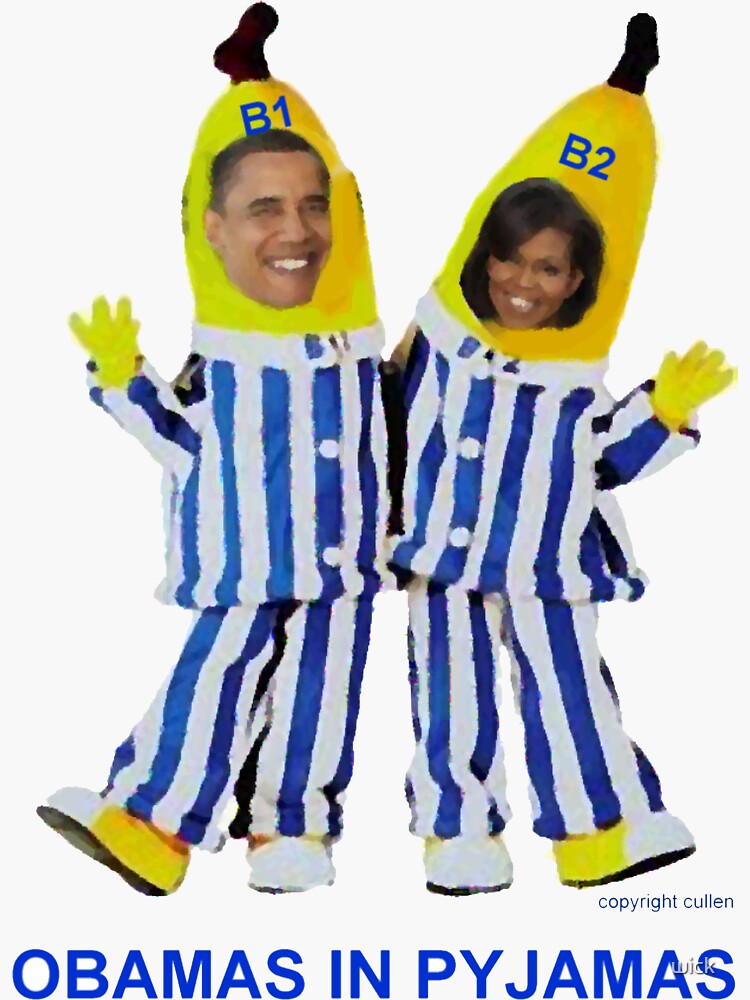 "OBAMAS IN PYJAMAS" Sticker by wick | Redbubble