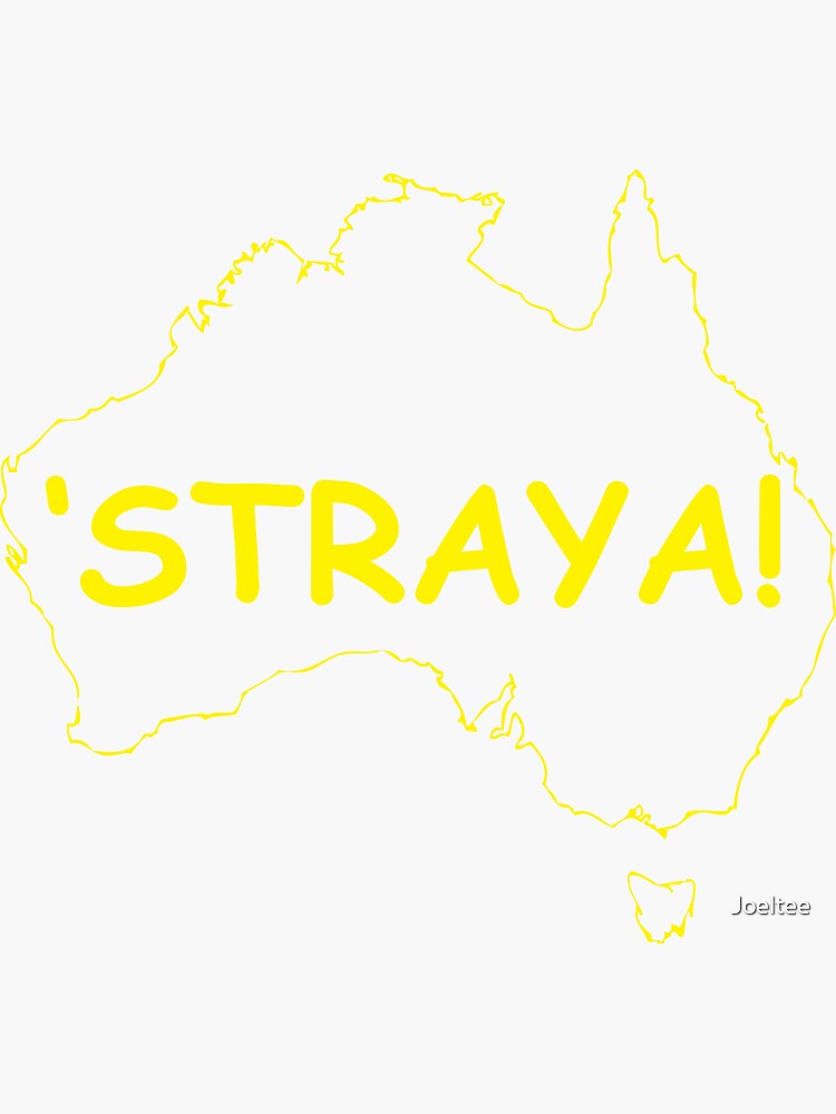 "straya" Sticker by Joeltee | Redbubble
