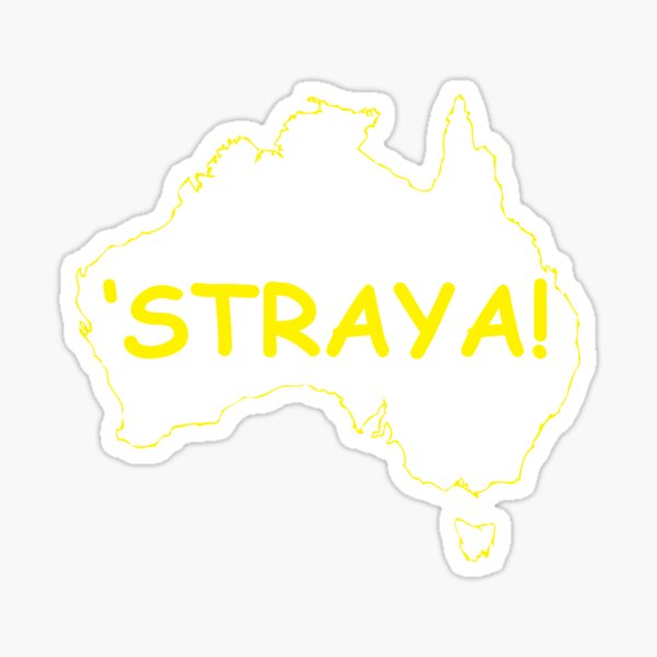 "straya" Sticker by Joeltee | Redbubble