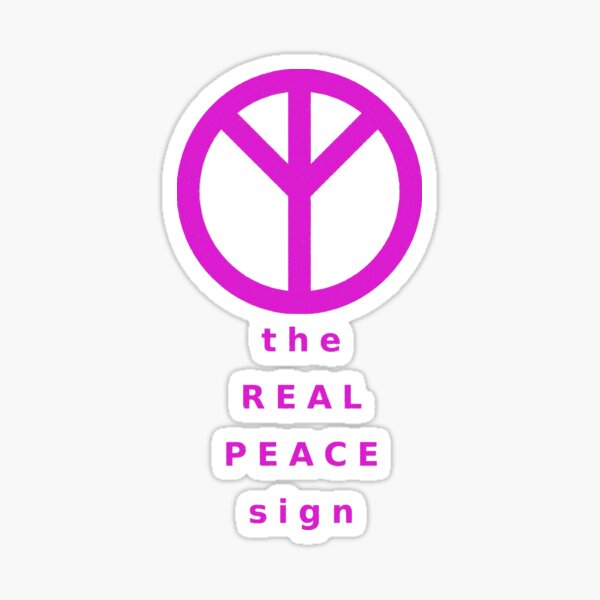 Down Peace Sign Upside Stickers | Redbubble