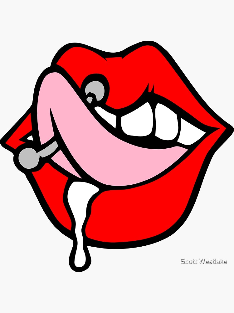 "Lips" Sticker for Sale by snapperk9 | Redbubble