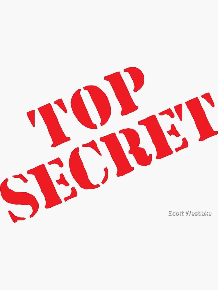 "Top Secret - Red" Sticker for Sale by snapperk9 | Redbubble